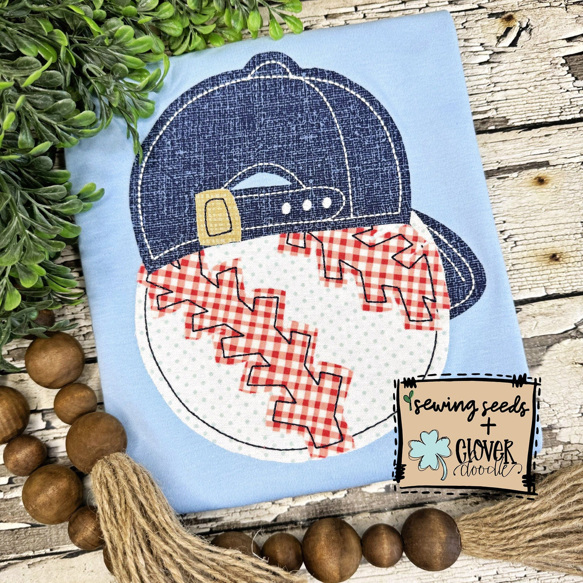 Baseball with Ball Cap Applique SS+CD – Sewing Seeds