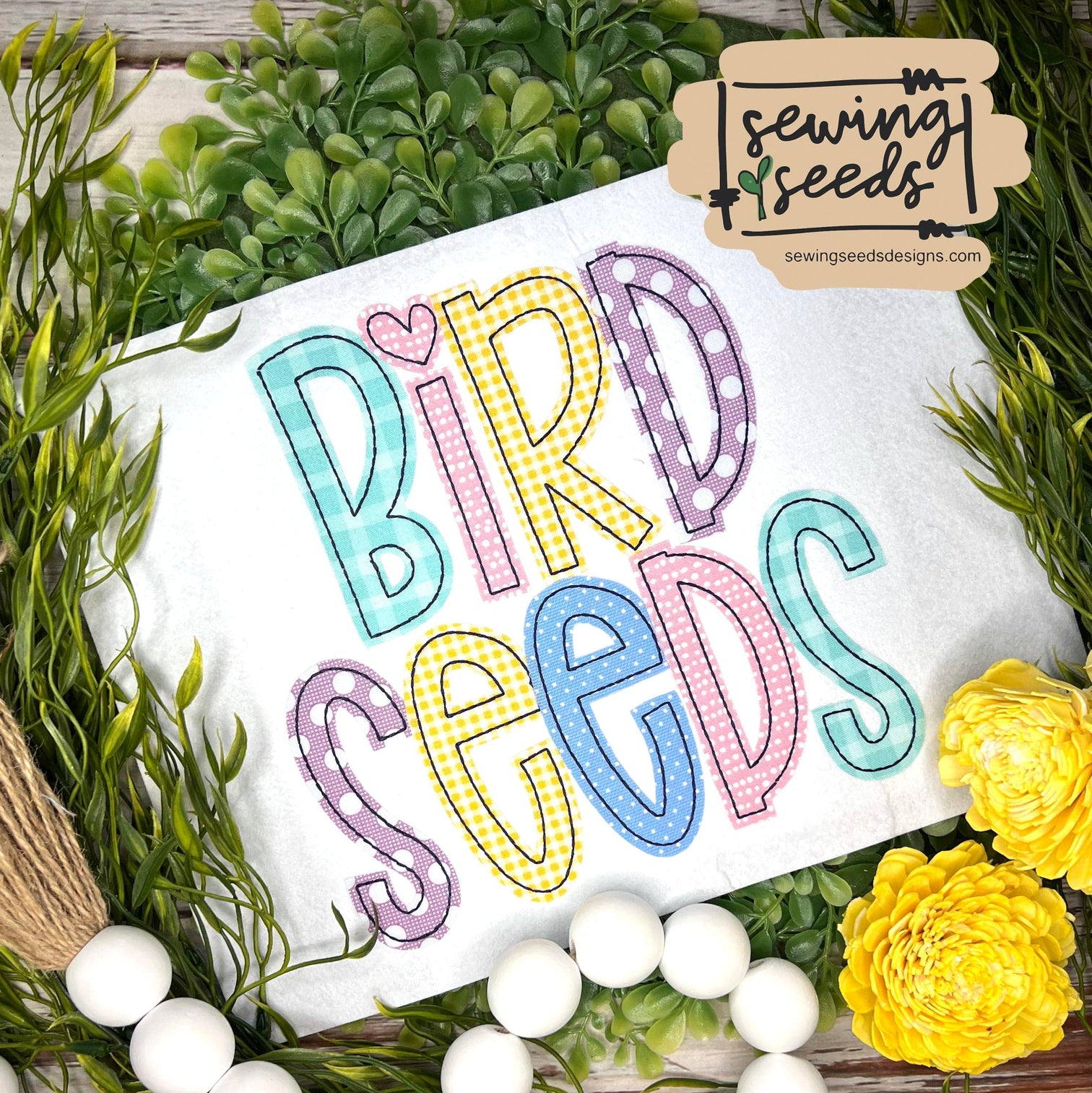 Bird Seeds Appliqué Font – Sewing Seeds