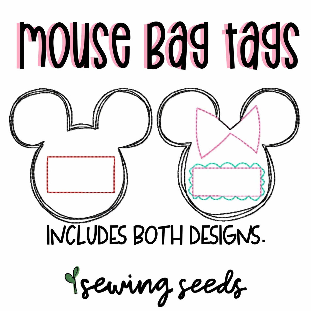 Mouse Bag Tag BUNDLE EXCLUSIVE – Sewing Seeds