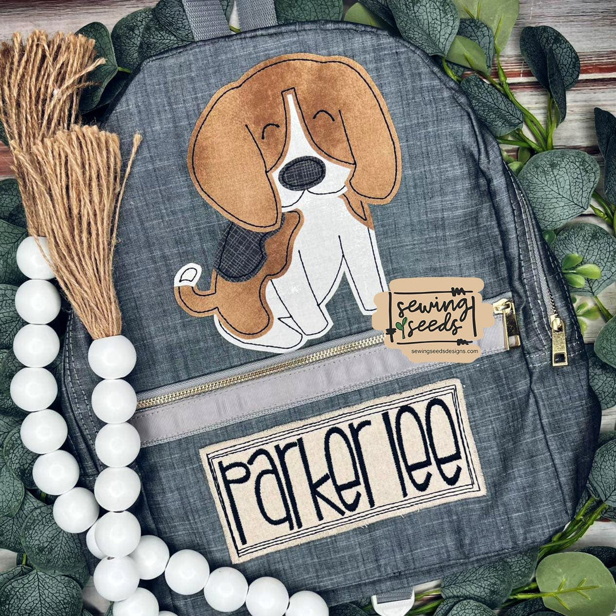 Beagle Dog Applique SS – Sewing Seeds