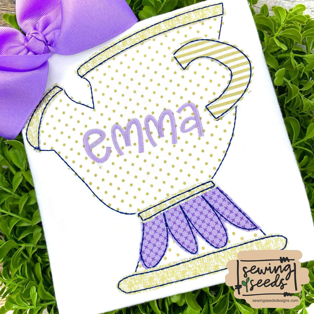 Beauty Chipped Tea Cup Applique SS – Sewing Seeds