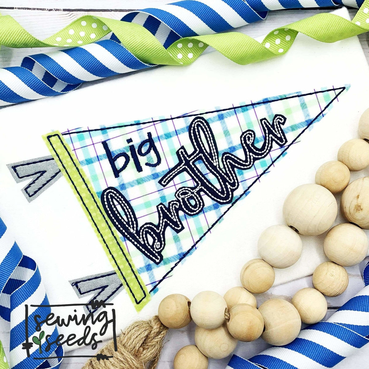 Big Brother Banner Applique SS – Sewing Seeds