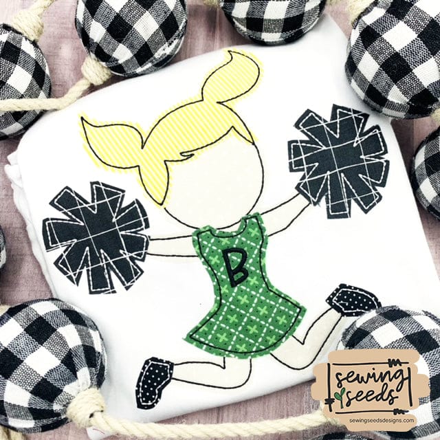 Cheerleader Applique SS – Sewing Seeds