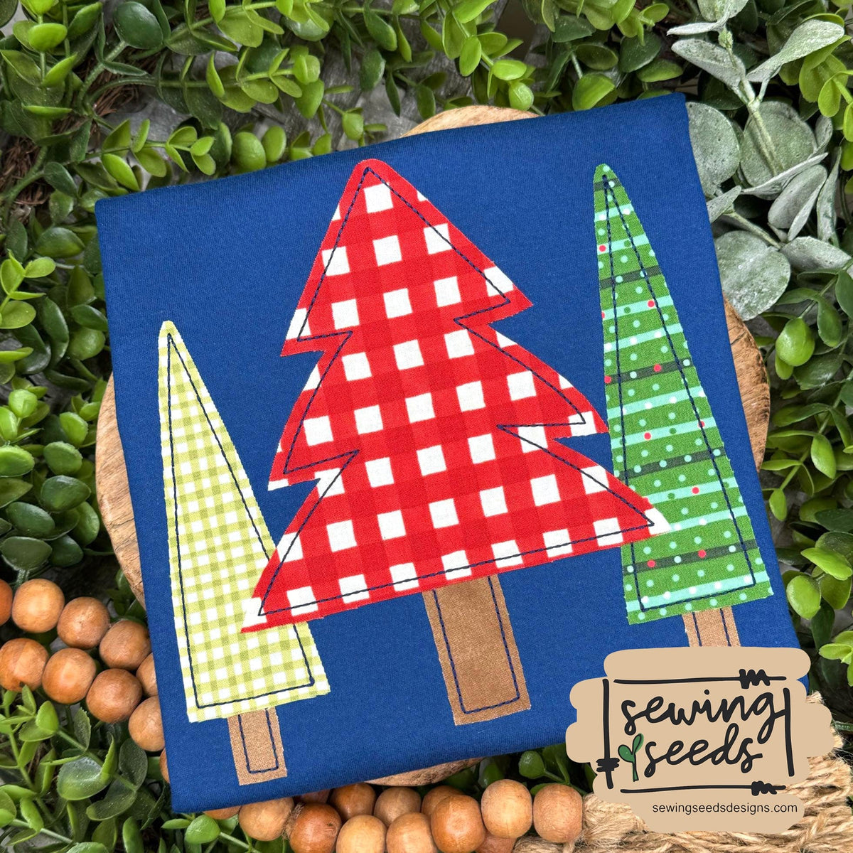 Christmas Tree Trio BOY Applique SS – Sewing Seeds