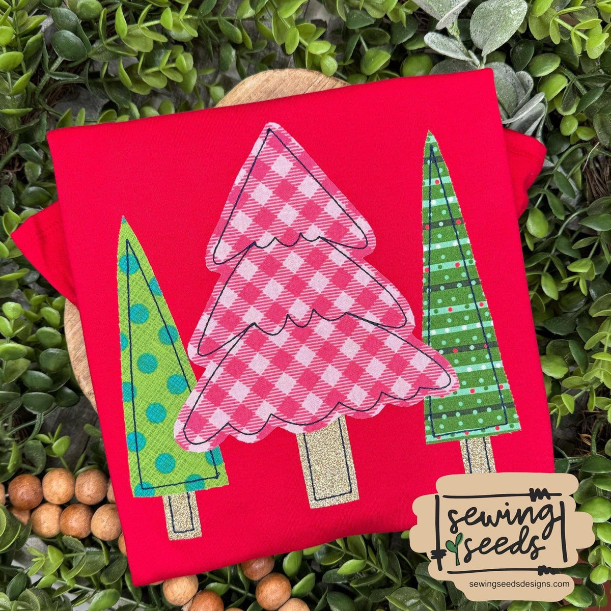 Christmas Tree Trio GIRL Applique SS – Sewing Seeds