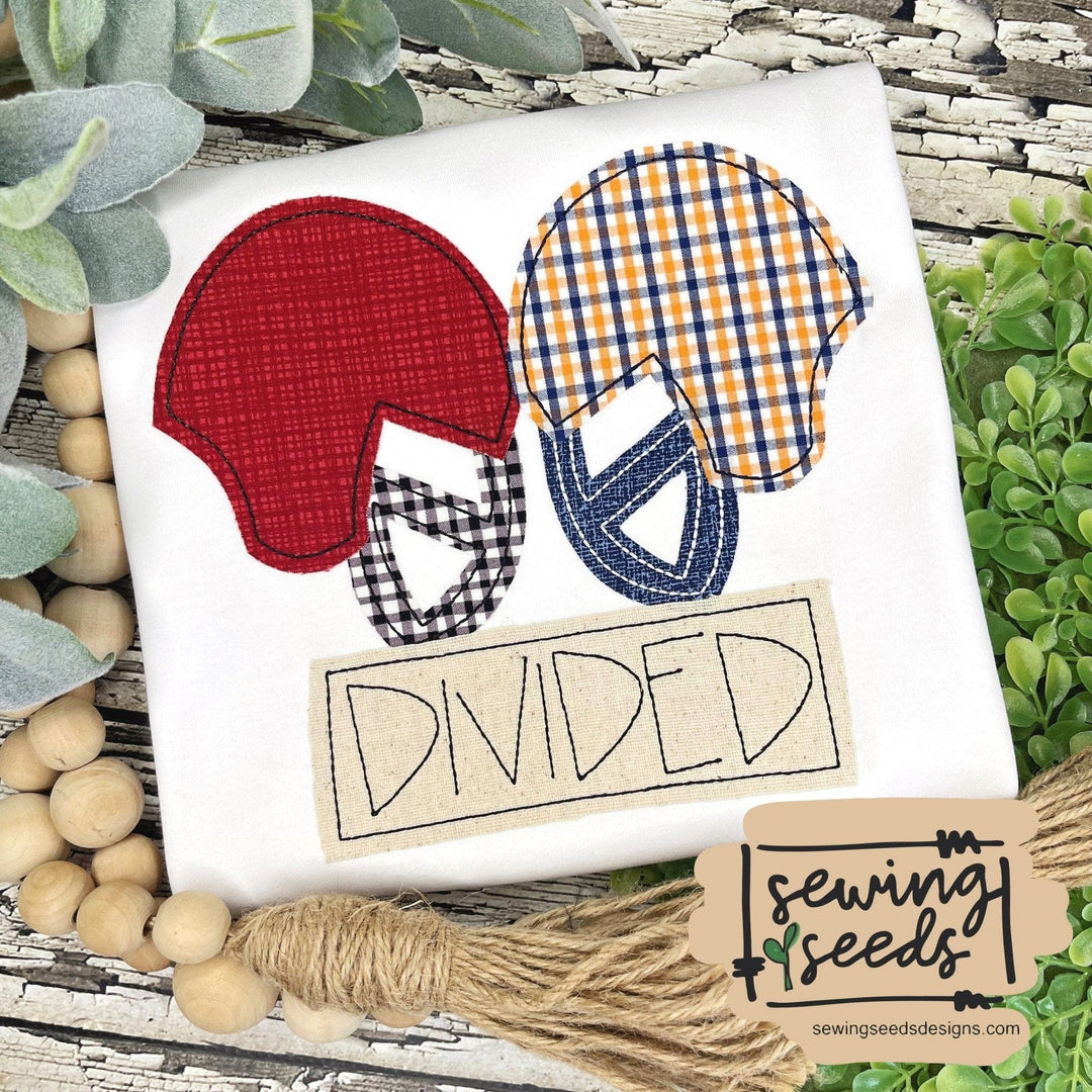 Football House Divided BOY Applique SS – Sewing Seeds