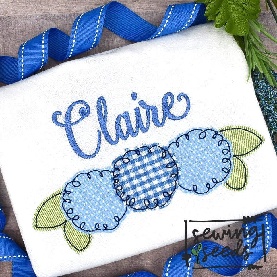 Hydrangeas Trio Applique SS – Sewing Seeds