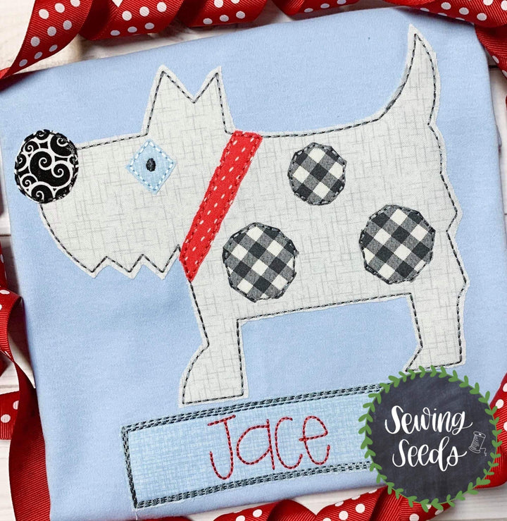 Max Dog with Name Tag Applique SS – Sewing Seeds