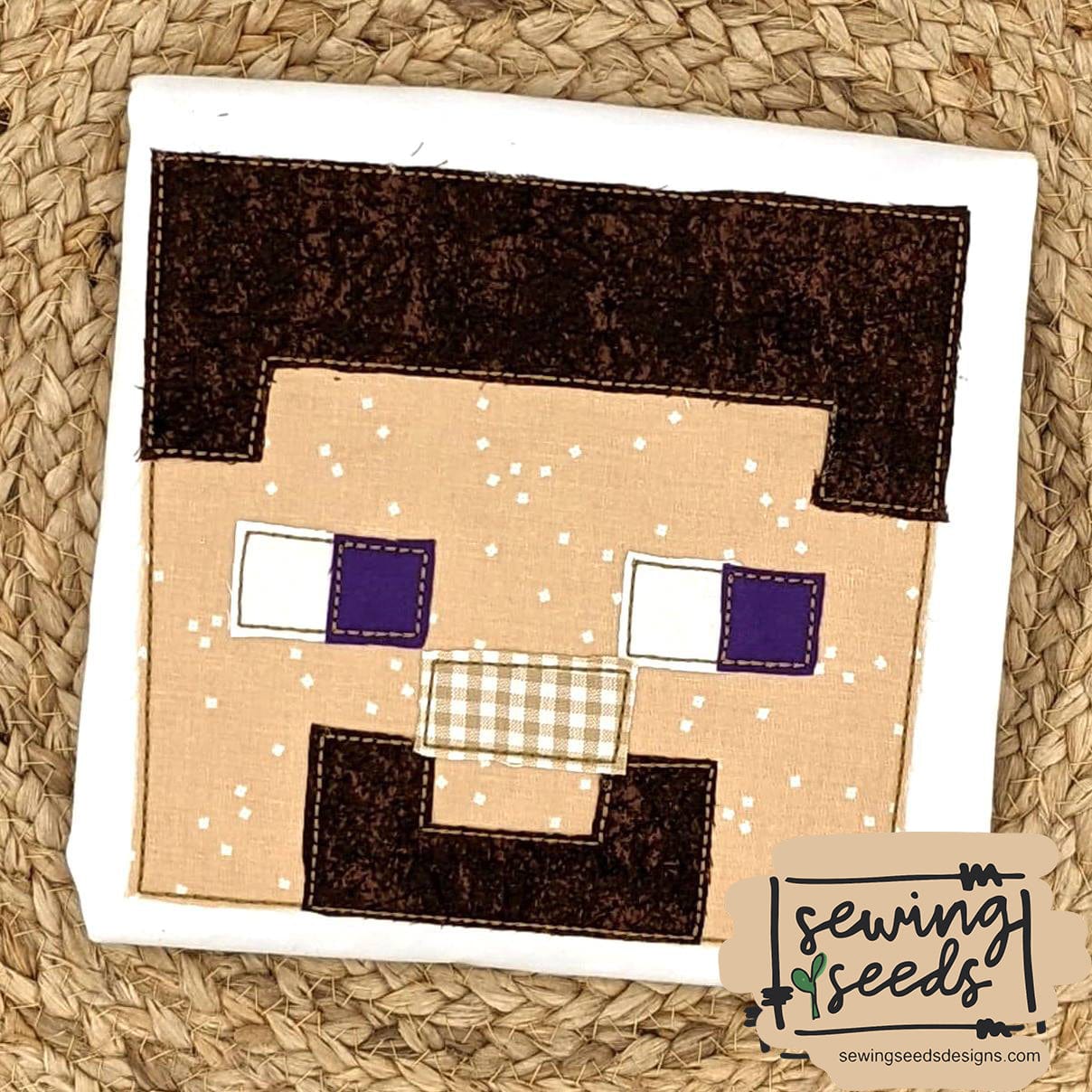 Minecraft Steve Applique SS – Sewing Seeds