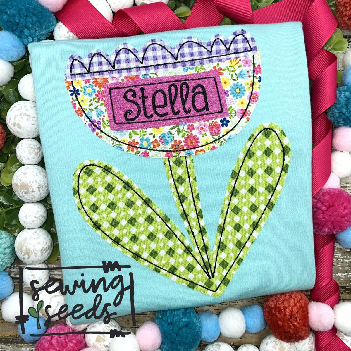 Scalloped Flower Applique SS – Sewing Seeds