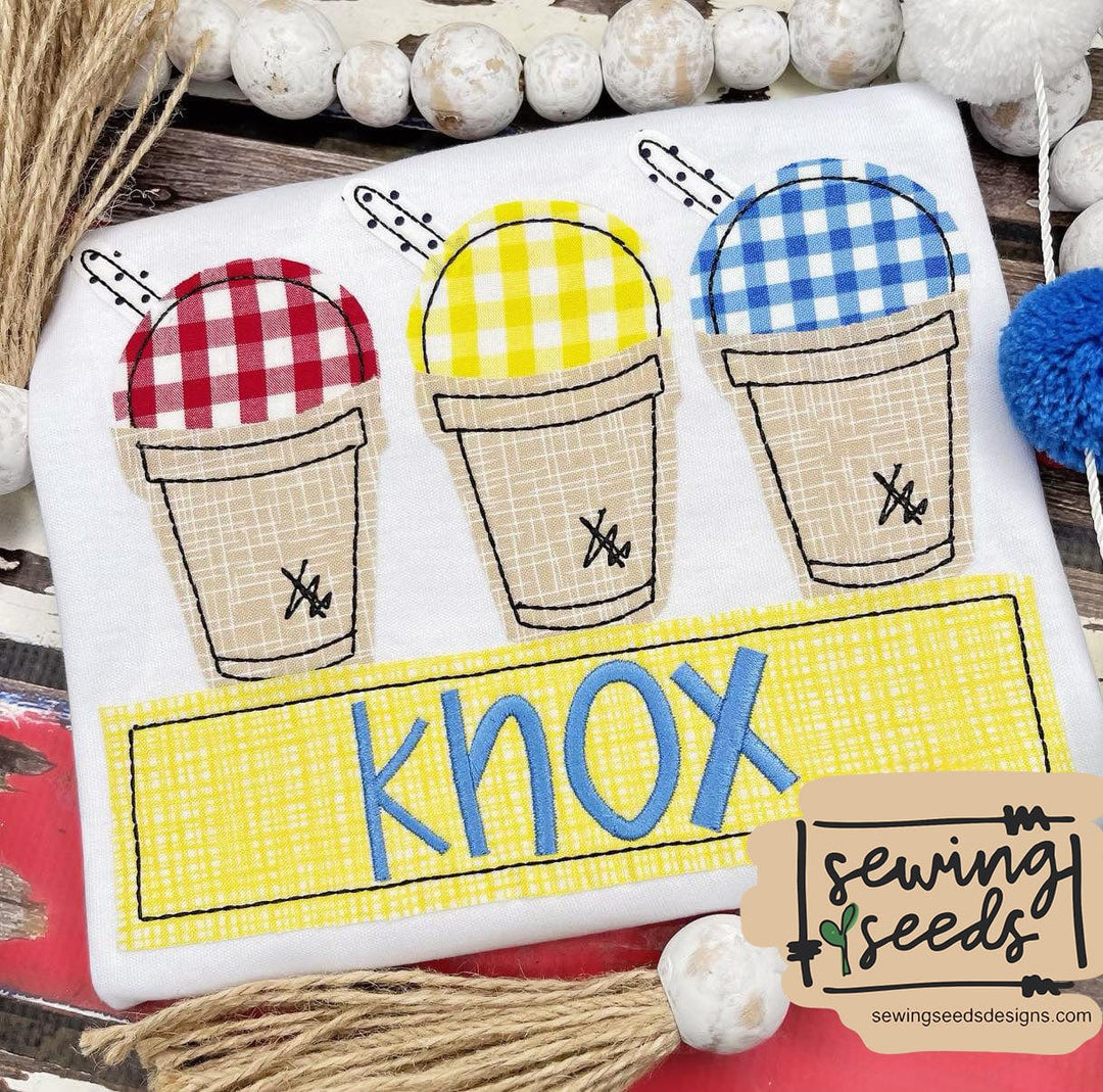 Snowball Trio Applique SS – Sewing Seeds